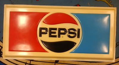 HUGE VTG PEPSI ACRYLIC EMBOSSED OUTDOOR SIGN 72 X 35 SODA COLA STORE ...