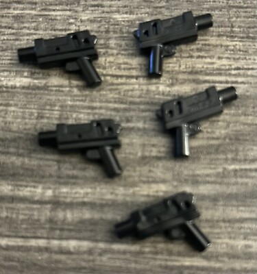 Lot 5NEW🔥Black Small Hand-Held Minifigure Accessories Submachine Gun ...