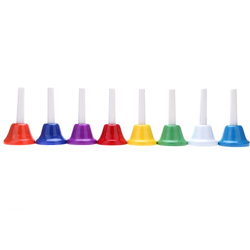 Handbell Hand Bell 8-Note Metal Colorful Kid Children Musical Toy UXMN ...