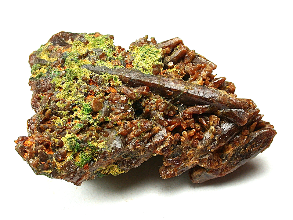 MINERALS : SPLENDID FLOATER OF PARISITE-Ce XTLS WITH GREEN ANNABERGITE ...