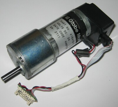 Globe Motors 18 RPM Gearhead Motor w/ HEDS-5505 Encoder - 3/16" D Shaft ...