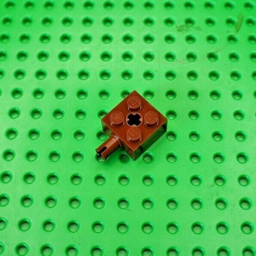 LEGO 6232 Reddish Brown Brick, Modified 2 x 2 with Pin and Axle Hole | eBay