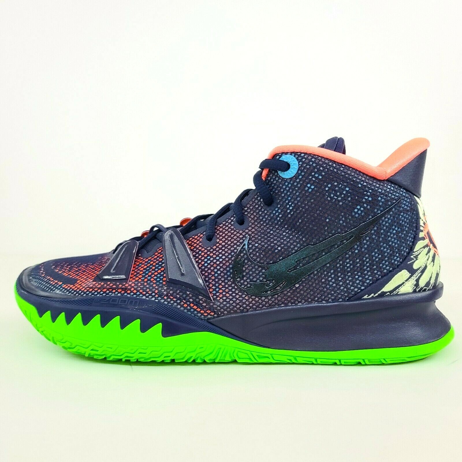 Nike Kyrie 7 Samurai Ky Midnight Navy Blue Green Pink CQ9326-401 Size ...