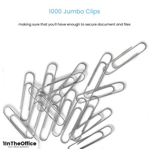 Jumbo Paper Clips, Silver, Non-Skid, 100/Pack, 10 Packs | eBay