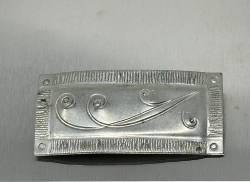 Vintage Artisan Signed Sterling Silver Rectangle Scroll Design 2-1/8 ...