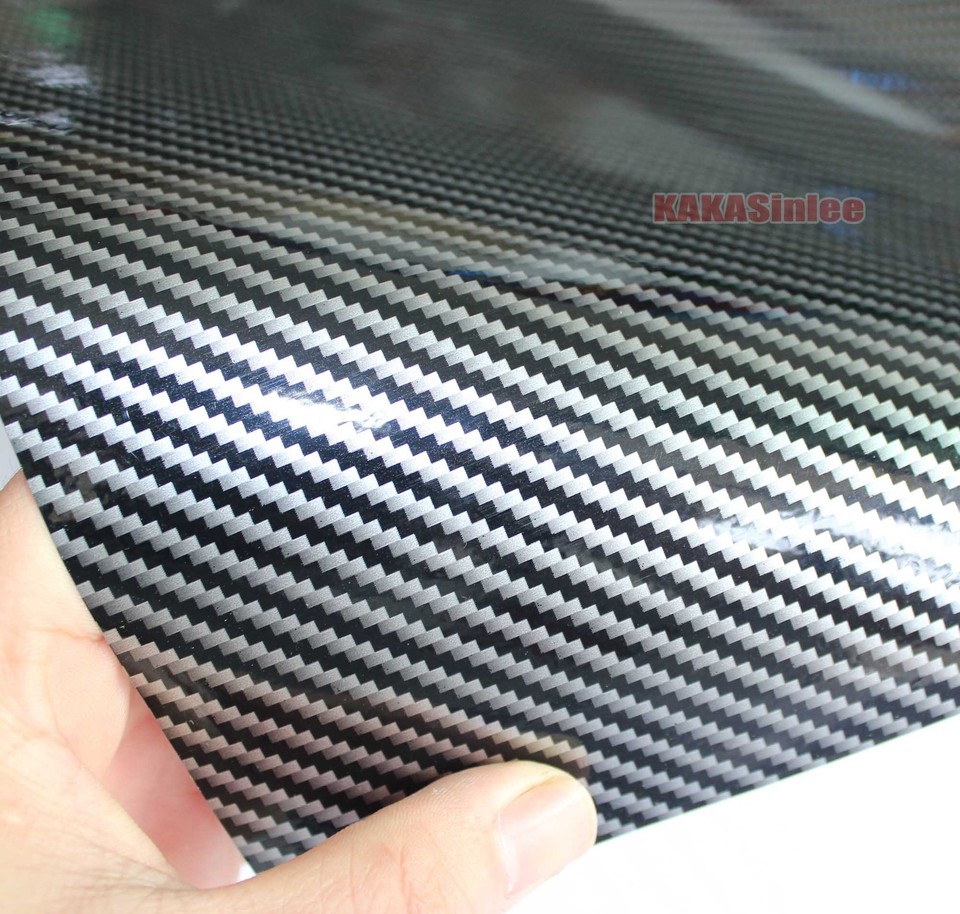 Useful 2" Wide Black 2D Glossy Carbon Fiber Vinyl Tape Wrap Decal PVC ...