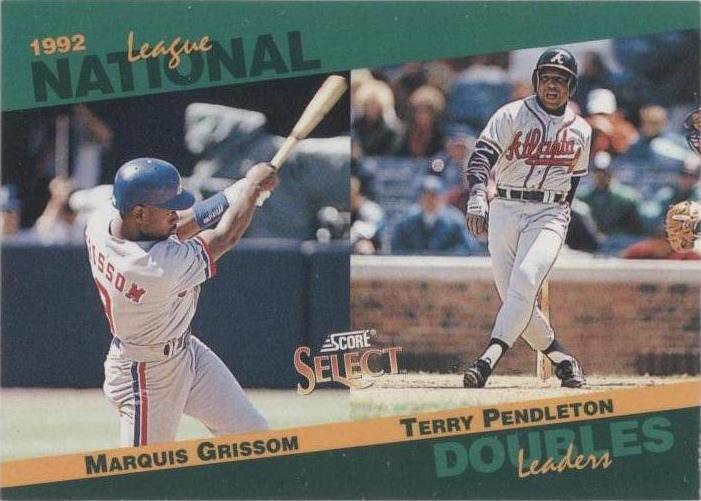 1993 Score - Select League Leaders Marquis Grissom, Terry Pendleton #18 ...