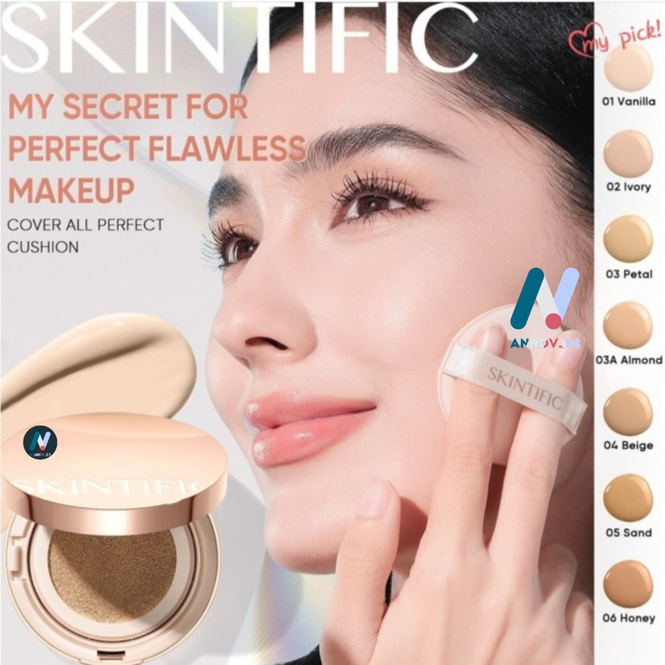 SKINTIFIC Full Coverage Perfect Cushion SPF35 PA++++ Long Lasting 02 ...