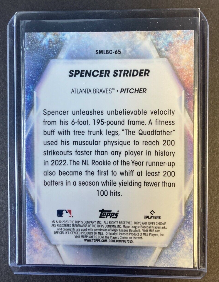 2023 Topps Update Spencer Strider Stars Of MLB Chrome #SMLBC-65 | eBay