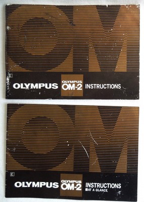 OlYMPUS OM12 Camera INSTRUCTIONS and "At A Glance" MANUAL *Free Ship ...