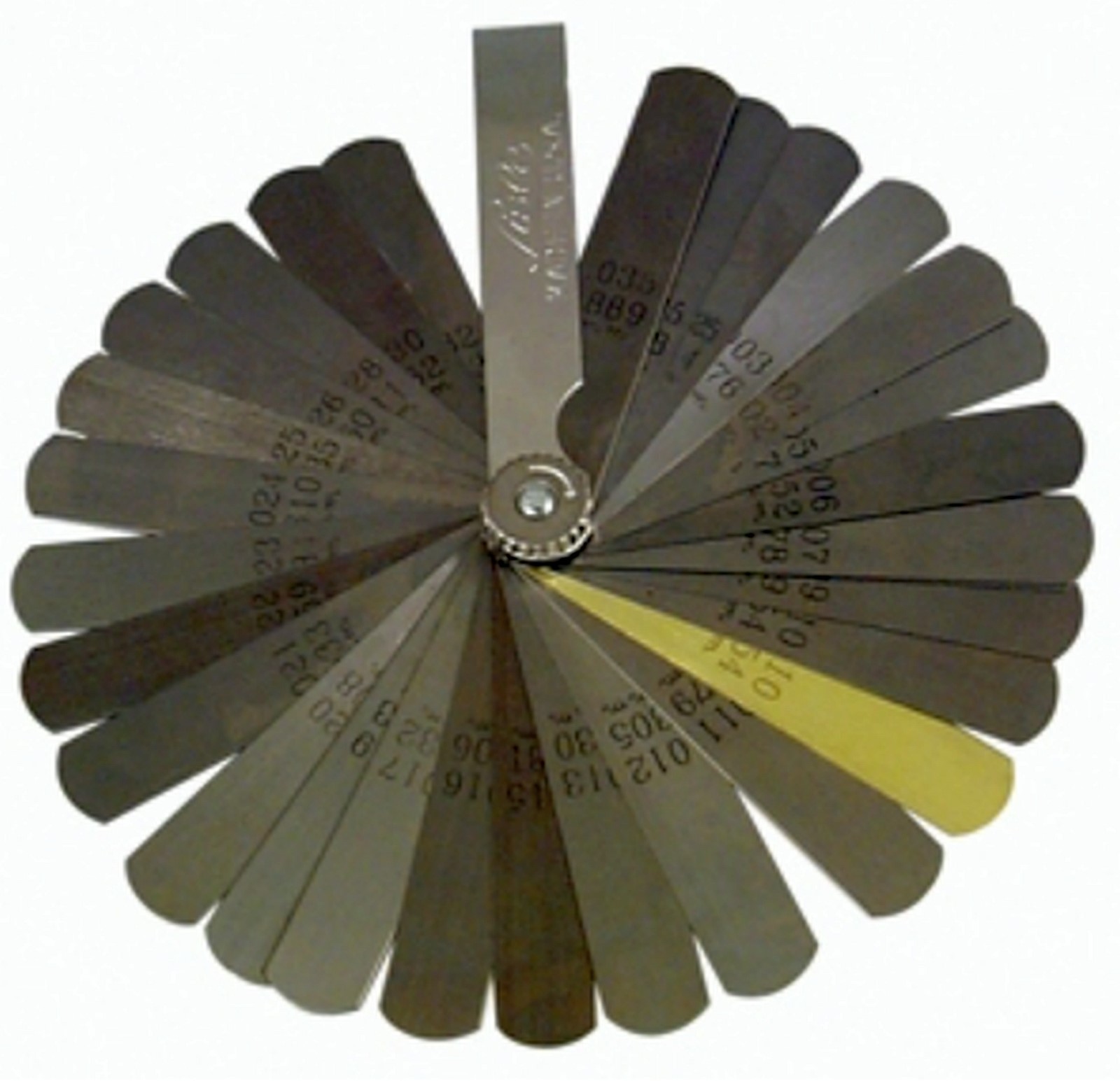 Precision Feeler Gauge 31 Blades. 1 Brass Blade.010".from .0015" to ...