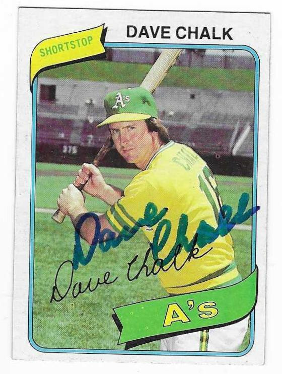 DAVE CHALK 1980 TOPPS AUTOGRAPHED SIGNED # 261 OAKLAND A'S | eBay
