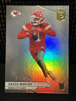 Xavier Worthy 2024 Panini Donruss Elite Football Rookie Card /999 #186 ...