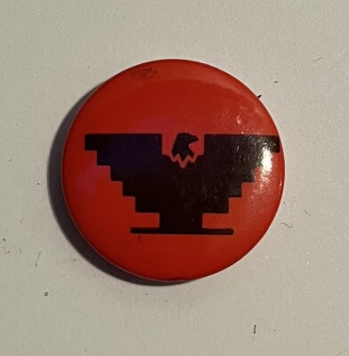 Vintage 1960's FARM WORKERS UNION UFW Logo Red 1" Pinback Button Great ...