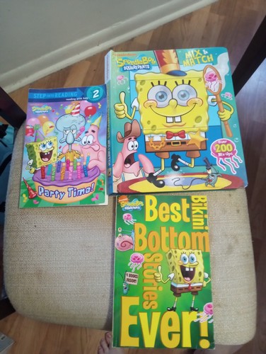 3 SpongeBob Books Party Time Best Bikini Bottom Stories Ever & Mix and ...