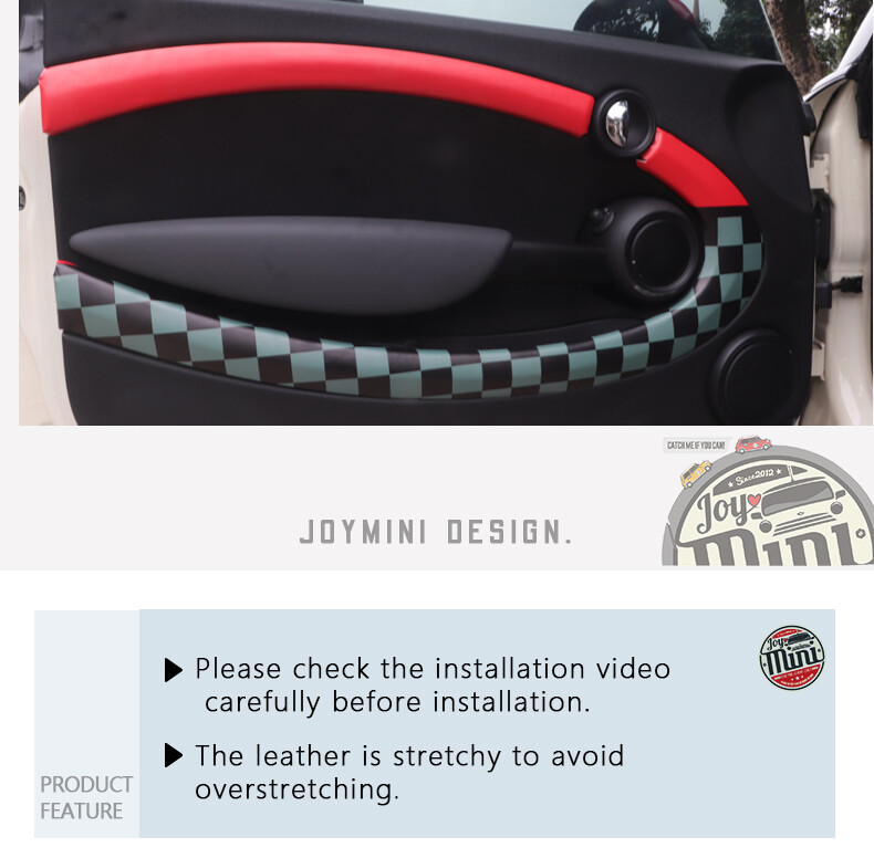 Car Door Panel Leather Sticker for MINI COOPER R55 R56 R57 R58 R59 ...
