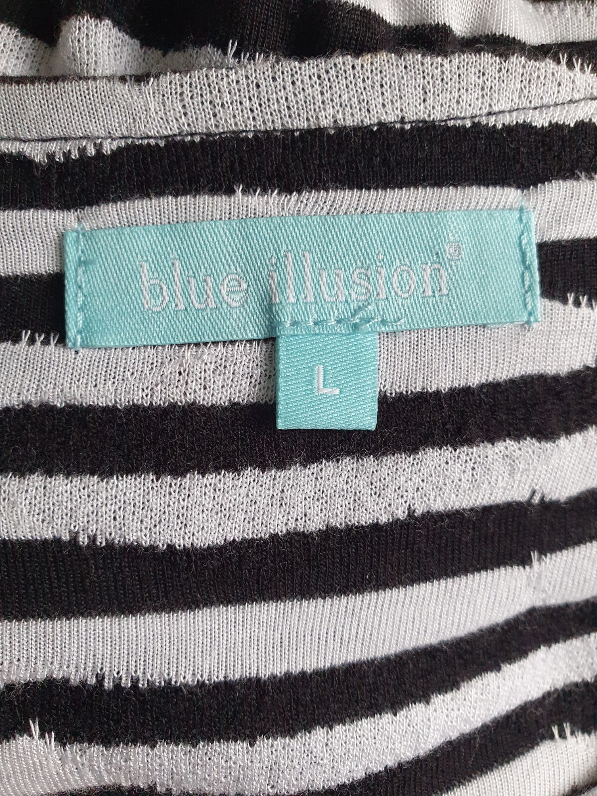 BLUE ILLUSION TAG L BLACK WHITE STRIPED SHIFT DRESS | eBay