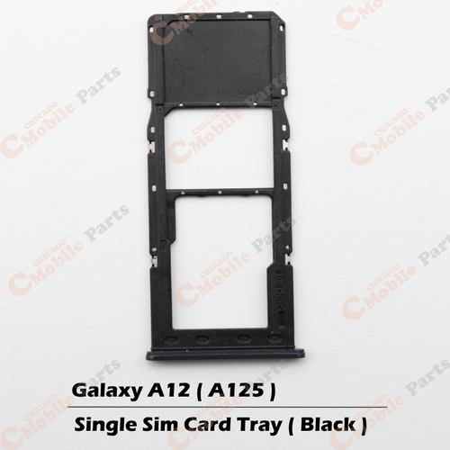 Galaxy A12 Single Sim Card Tray Holder ( A125 ) - Black | eBay
