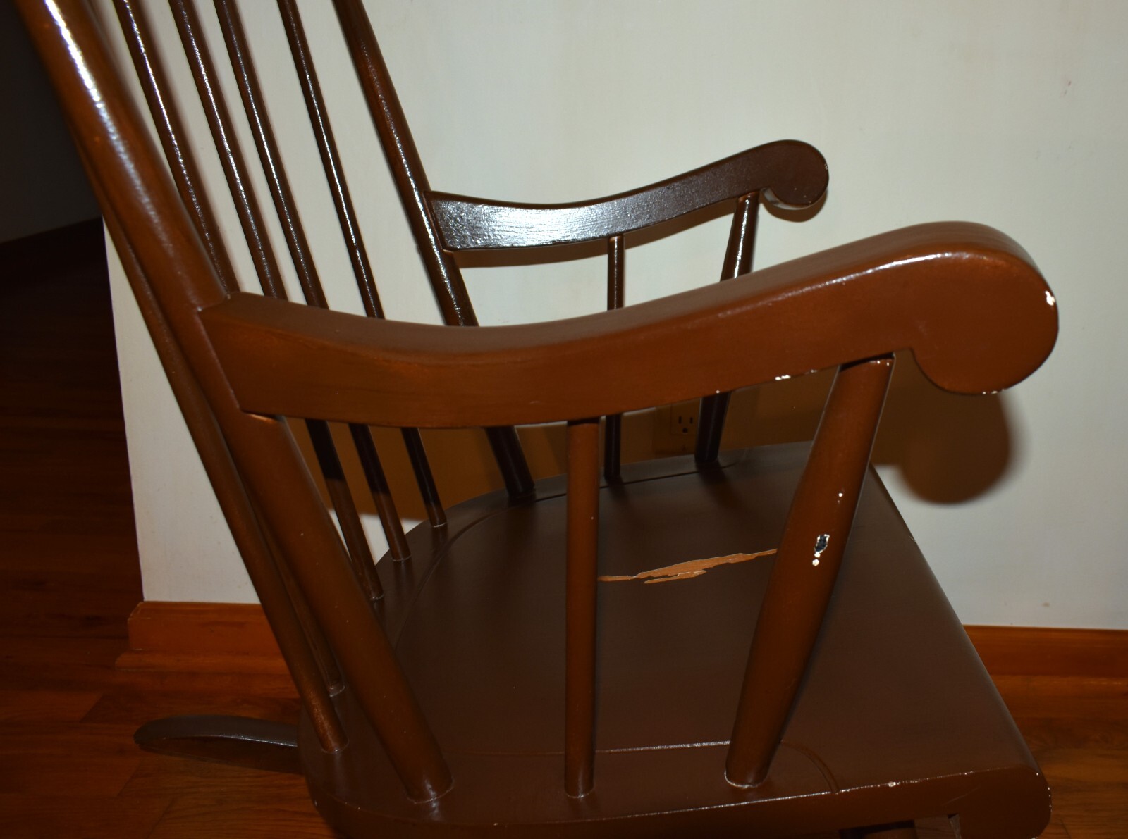 Antique Bent Wood Windsor Colonial Rocking Chair Rocker 40.5 " Tall | eBay