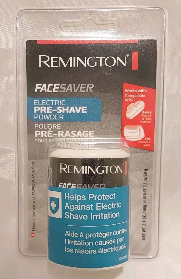Remington Face Saver Electric Pre Shave Powder 2.1 oz Sealed Helps ...