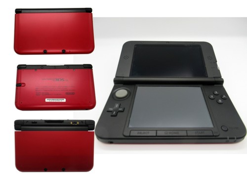 Nintendo 3DS RED XL LL Region Free Very good Console With charger & SD ...