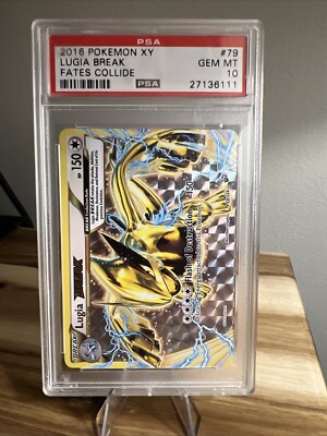 Lugia BREAK 79/124 - Rare BREAK - Fates Collide - PSA 10 - Pokemon Card ...