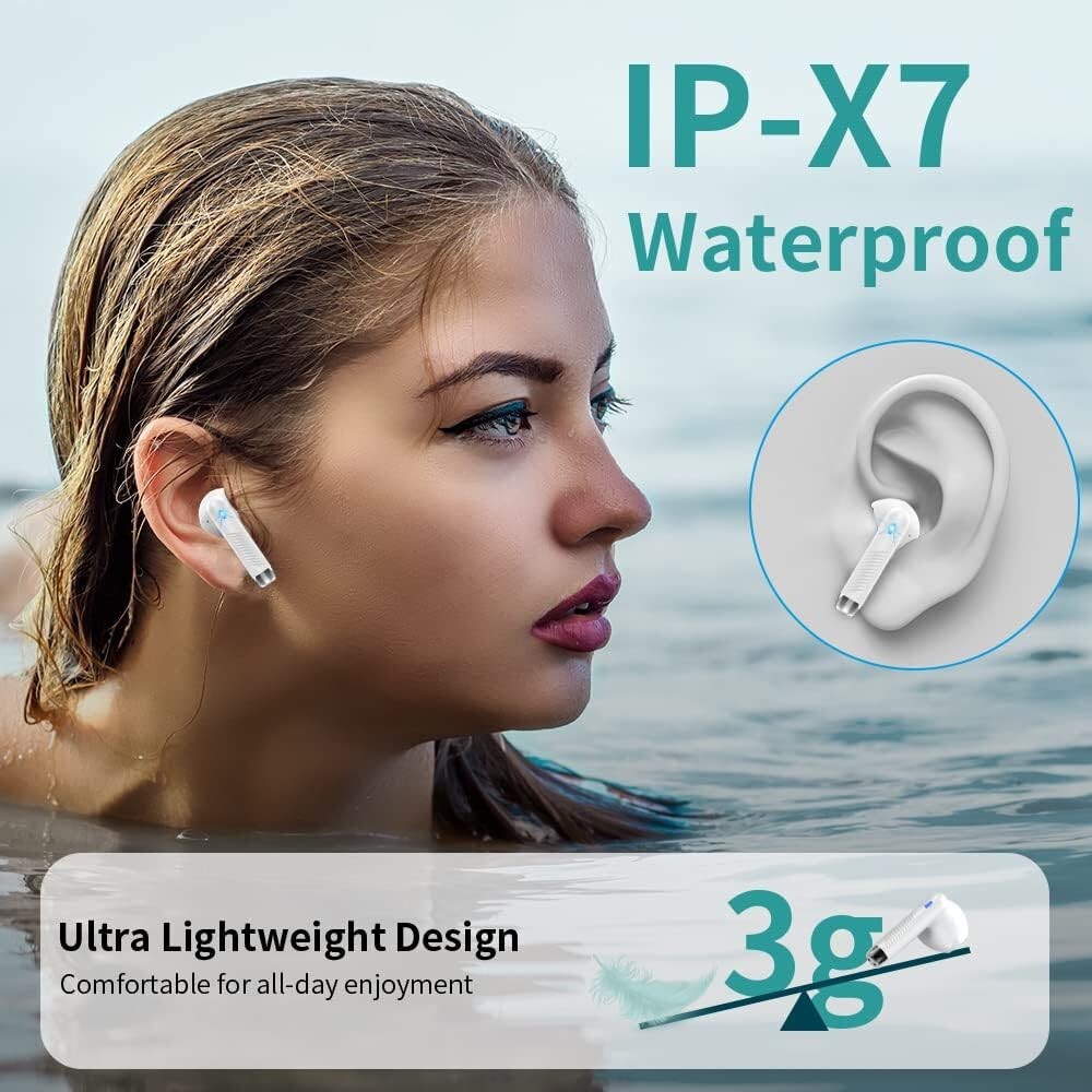 Wireless Earbuds Bluetooth 5.3 In Ear Noise Cancelling Mic 42H ip7 ...