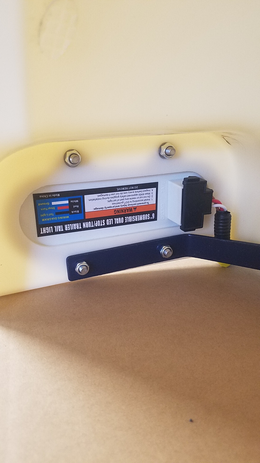 Master Tow Brand Fender Wire Harness 3 prong LH or RH OEM Dolly Trailer ...