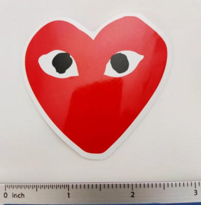 A Bathing Ape Bape Red Heart Waterproof Vinyl Logo Decal Sticker 2.75 ...