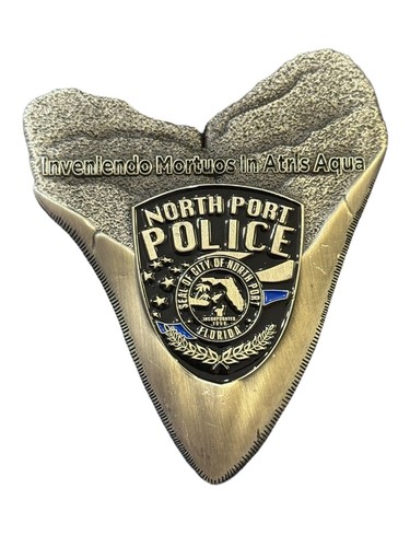 North Port Police Department (FL) Megaladon Shark Tooth Challenge Coin ...