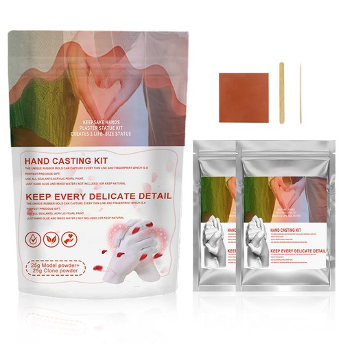 Diy For Love Keepsake Hands Casting Kit Clone Powder Model 3D Hand For ...
