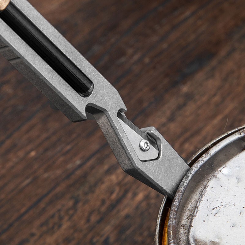 EDC Titanium Alloy Multifunctional Pry Bar Crowbar Outdoor with Strike ...