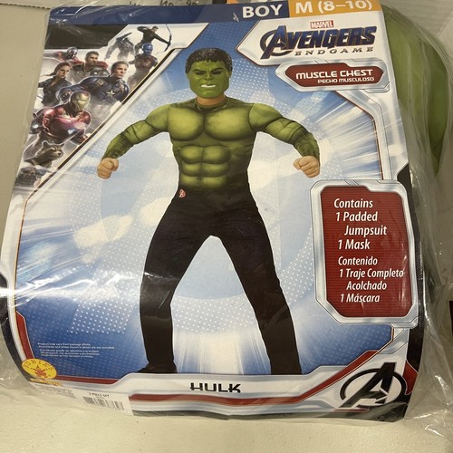 Size M (8 -10) Hulk Costume Avengers ENDGAME MUSCLE CHEST Boys NWT ...