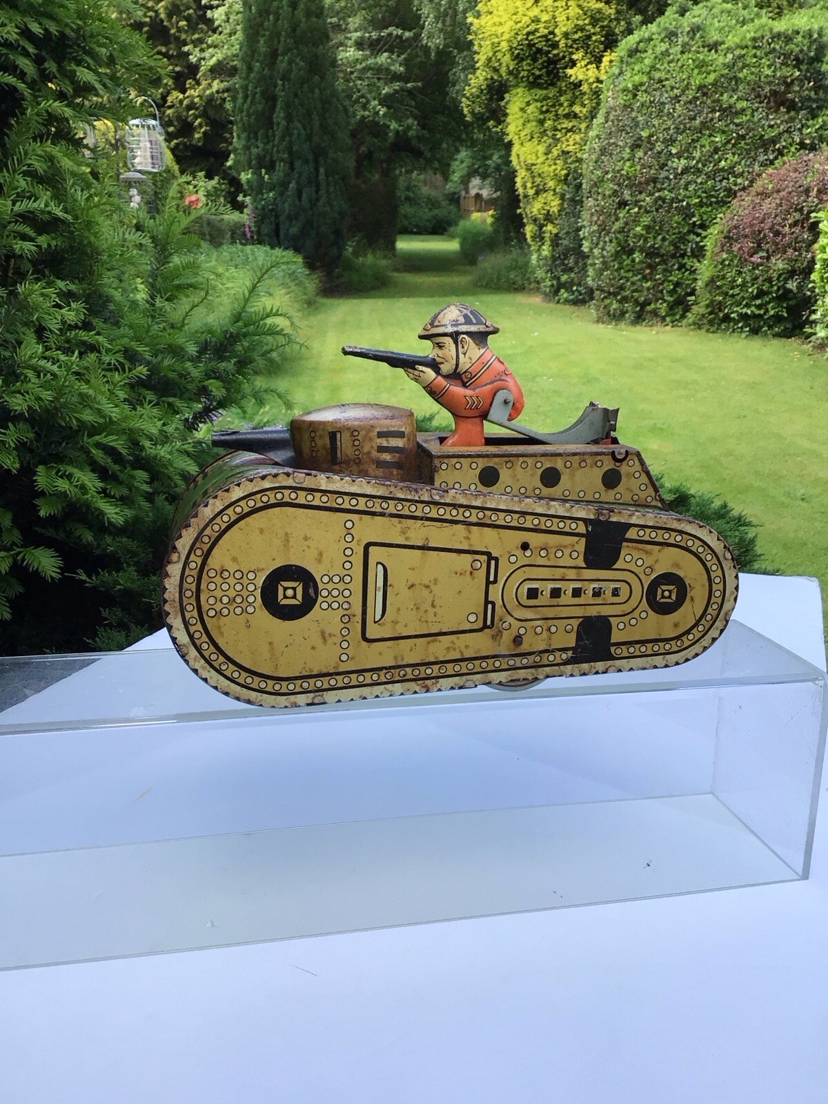 Vintage MARX Tin Litho Military Wind Up Tank Toy Doughboy 1930s ,for ...
