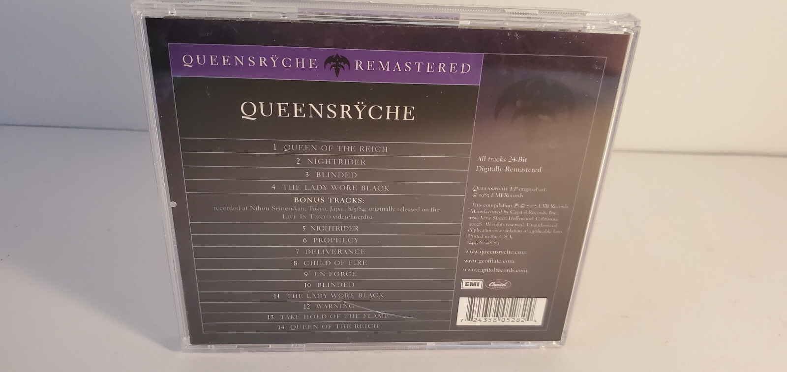 Queensryche Self Titled Queensryche Remastered 2003 24 Bit CD Compact ...