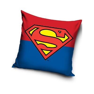 Superman Logo Cushion Pre-filled Square Superhero DC Comic Fans 40cm x ...