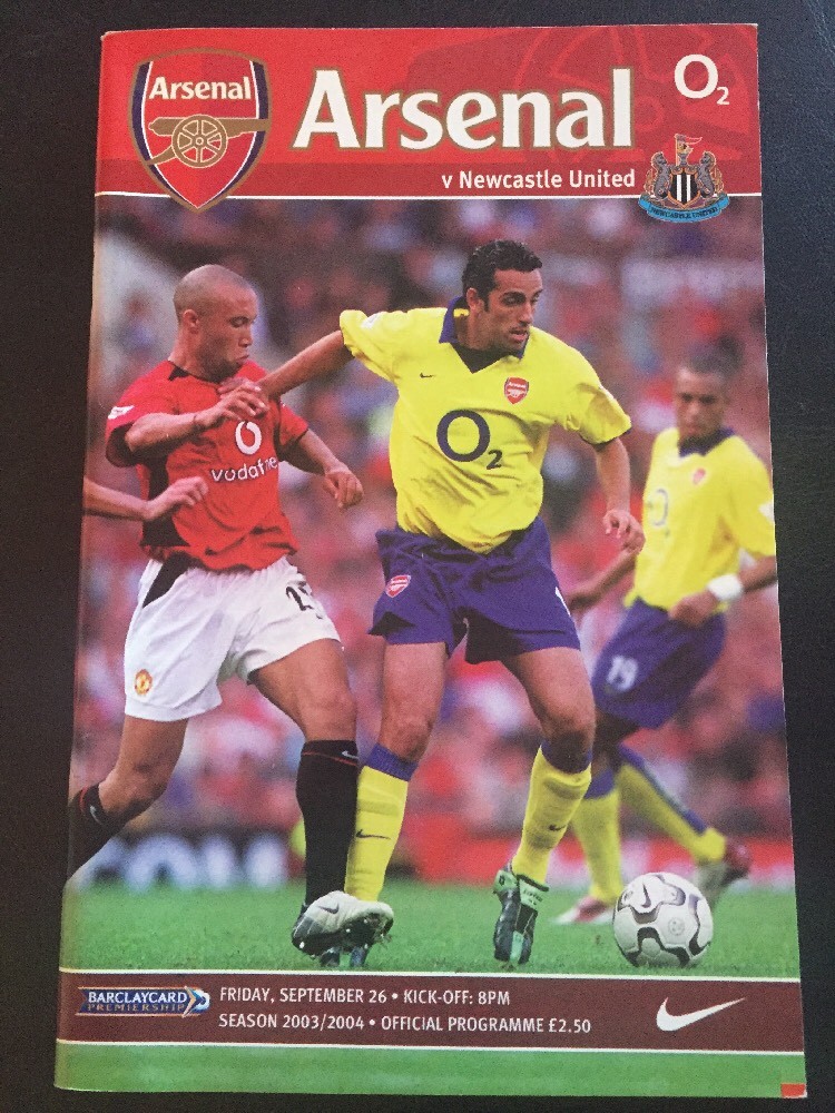 Arsenal “49 Unbeaten” Home V Newcastle United 26/09/2003 Game 9 ...