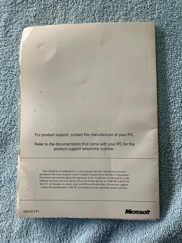 Microsoft Windows 95 Manual for distribution with New PC ****BOOK ONLY ...