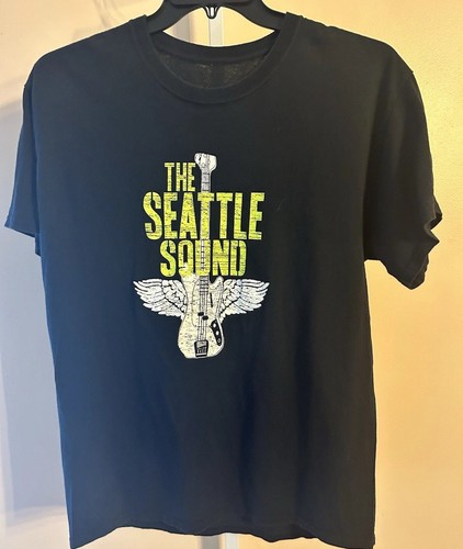 Vintage The Seattle Sound Black Graphic T Shirt Guitar Band 90’s Size ...