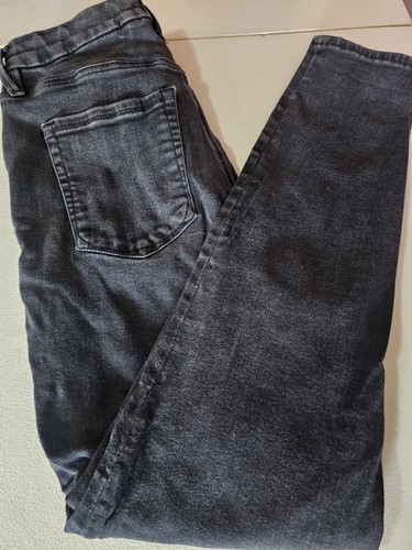 Good American Always Fits Good Legs Skinny Jeans Dark Black Faded Size ...