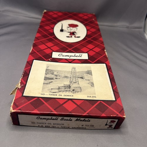 CAMPBELL Scale Models 354-595 HO Timber Oil Derrick Building Kit-NEW IN ...
