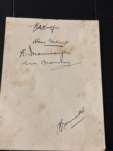 Collection Of 5 Australian Cricketer Signatures Bill Woodfull Ben ...