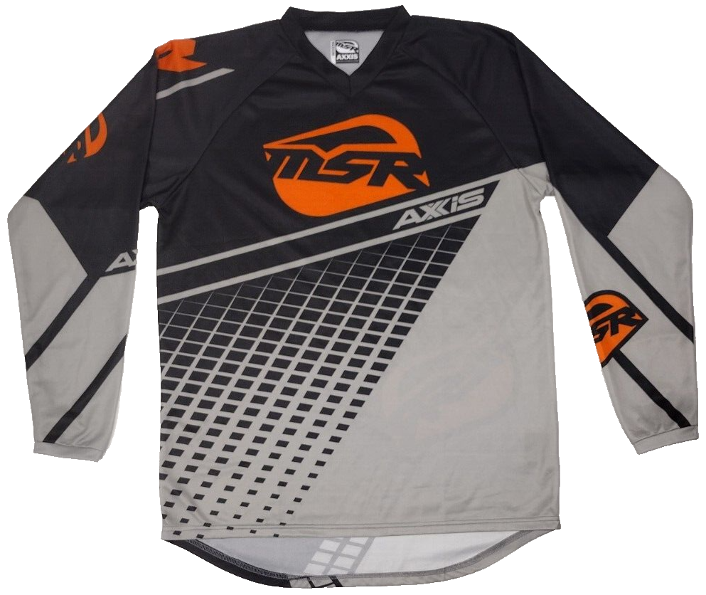 Mens MSR Motocross Jersey Shirt Size Medium NXT Dirt Bike Gray Black | eBay