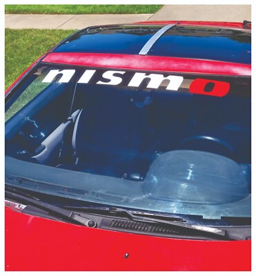 Windshield Decal For Nissan / Nismo fits 300 350 370 Z / NISMO w red O ...