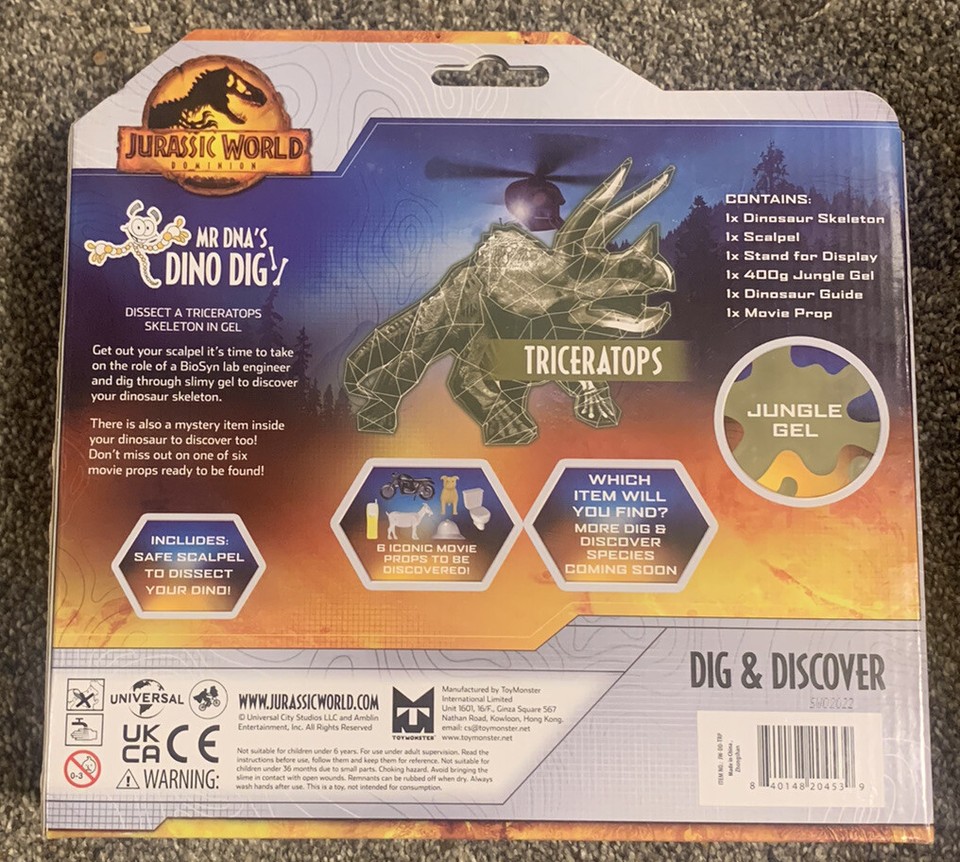 Triceratops Jurassic World Dominion Mr Dna'S Dino Dig Discover Rare ...