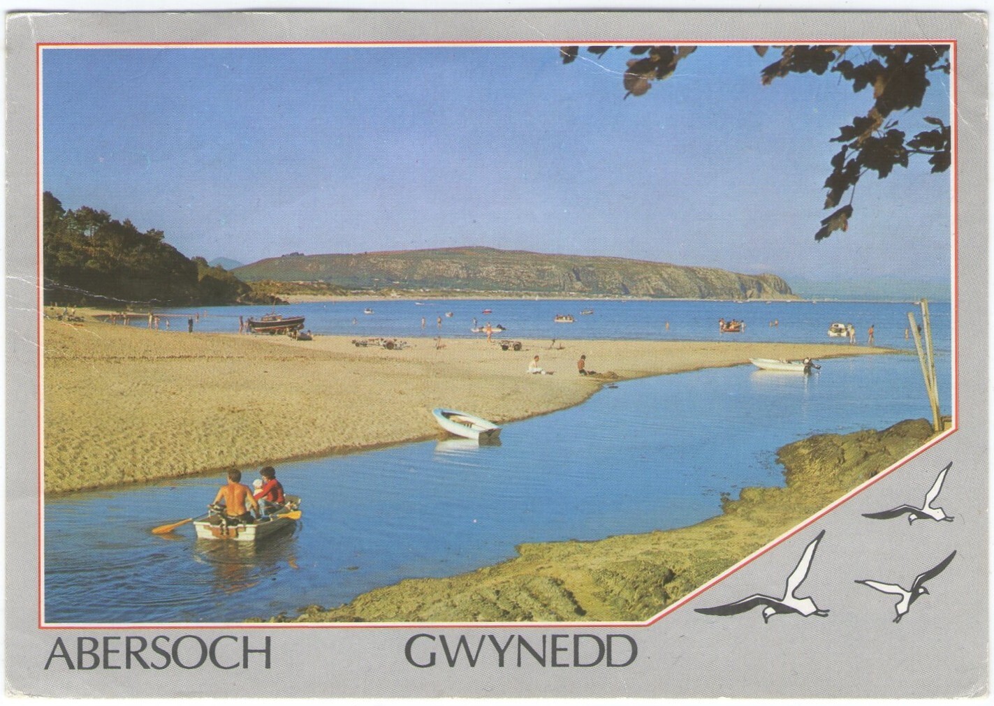 Abersoch , mouth of the Afon Soch, colour postcard, posted 1989 | eBay UK
