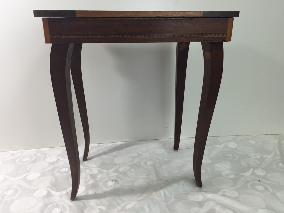 Vintage Reuge Jewelry Table with built in Music Box and Inlaid ...