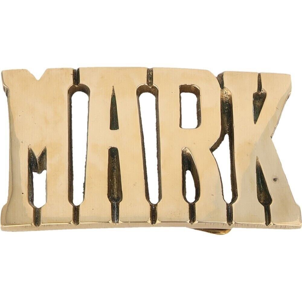 New Brass Mark Marc Marco Markus Name Tag Hippie 1970… - Gem