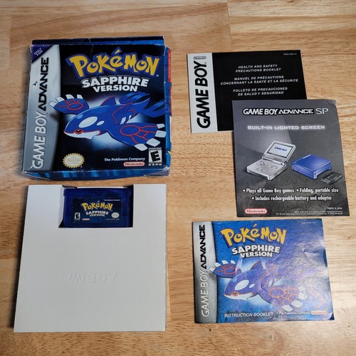 Pokemon: Sapphire GBA Nintendo Game Boy Advance CIB Complete Authentic ...