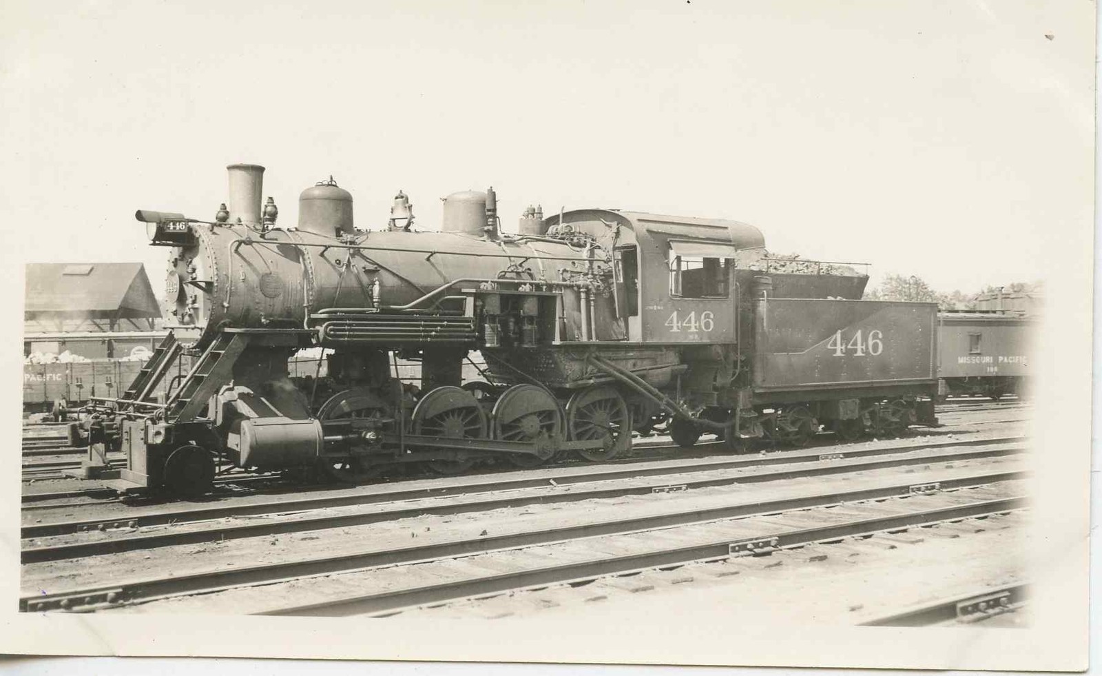 7E612 RP 1932 MOPAC MISSOURI PACIFIC RAILROAD ENGINE #446 ATCHISON KS ...